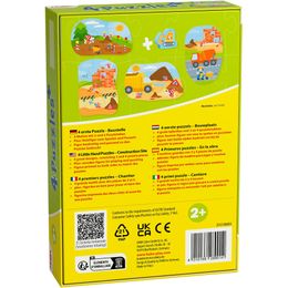 Haba Kinder Puzzle "4 erste Puzzles Baustelle"bunt, Holz, Pappe, Puzzles
