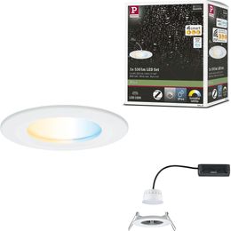 Paulmann LED Einbauleuchte "LED Einbauleuchte Nova Coin IP44 rund 78mm", 1, &Oslash; 7,8cm, 1 Stk., wei&szlig;, Leuchten, Memoryfunktion, Farbwechsler,