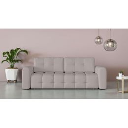 3-Sitzer OTTO HOME, B:244cm H:91cm T:117cm, grau, 100% Polyester, Sofas, "Manilla, wahlweise mit Bettfunktion, B/T/H 265/117/91 cm", mit