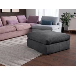 Hocker Alina, B:122cm H:46cm T:98cm, grau, Cord GCT (92% Polyester, 8% Nylon), Wohnzimmer, Hocker, "Sandy", 122 cm breit und 98 cm tief