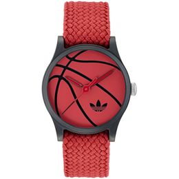 Damen Quarzuhr "GAME ONE", rot, adidas originals, Armbanduhren, Armbanduhr, Herrenuhr, Damenuhr,Nylonarmband,wasserabweisend bis 5 bar