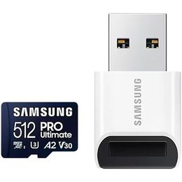 Samsung Speicherkarte "PRO Ultimate microSD 128GB", 512 GB, blau, Speicherkarten