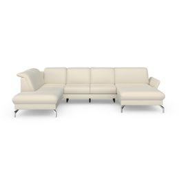 Sit & More Wohnlandschaft SIT & MORE, B:338cm H:84cm T:207cm, beige, Sofas, "Fashion U-Form", wahlweise mit Kopfteilverstellung, Vorziehsitz, motorisch,
