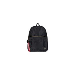 Damen Rucksack "Crew Backpack", Alpha Industries, schwarz, Obermaterial 1: 100% Nylon; Obermaterial 2: 100% Polyester; Futter: 100% Nylon, Rucks&auml;cke