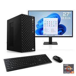 CSL PC-Komplettsystem "Mystic V24100", Microsoft Windows 11 Home (64 Bit), 16 GB RAM 500 GB SSD, schwarz, Computer_Komplettsysteme