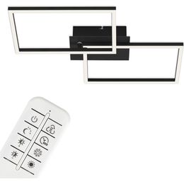 LED Deckenleuchte "3149015 FRAME", wei&szlig;, Briloner Leuchten, Wohnzimmer, Leuchten, Deckenlampe, 50x38,8x7,8cm, Schwarz, 30W, Wohnzimmer, Schlafzimmer