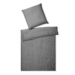 Bettwäsche Elegante, grau, Halbleinen, Obermaterial: 50% Baumwolle, 50% Leinen, Bettwäsche, "Breezee", angenehmes Hautgefühl