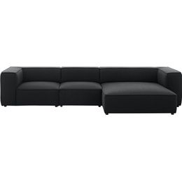 Ecksofa W.Schillig, B:341cm H:66cm T:164cm, grau, ROHLEDER Jacquard-Flachgewebe Q2 O10 (60% Polyacryl, 40% Polyester), Wohnzimmer, Sofas,