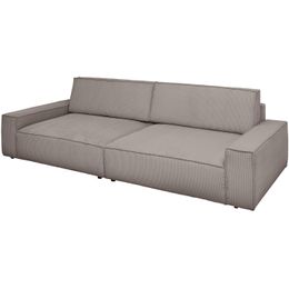 Big-Sofa Home Affaire, B:316cm H:90cm T:135cmgreige, 100% Polyester, Sofas, "NEU: SHERWOOD XXL, Big-Sofa (316cm), extra tiefe Sitzfl&auml;che 95 cm",