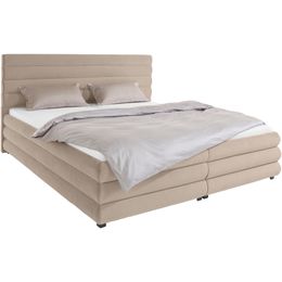 Polsterbett, B:212cm L:211cm, beige, LeGer Home by Lena Gercke, 100% Polyester, Betten, "Maylis", wahlweise mit und ohne Matratze und Lattenrost,