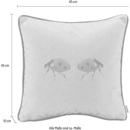 HOCK Dekokissen H.O.C.K., B:45cm H:10cm L:45cm, bunt, Polyacryl (dralon), Dekokissen_Sitzkissen_Kissenh&uuml;llen, "Marienk&auml;fer", changierender Samt,