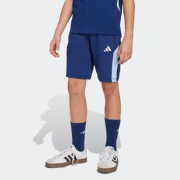 Jungen Shorts "J CB SHORT"dunkelblau, glow blau, weiß, Gr. 176, adidas Sportswear, Obermaterial: 52% Baumwolle, 48% Polyester, Hosen