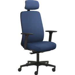 mayer Sitzmöbel Drehstuhl MAYER SITZMÖBEL, B:70cm H:123cm T:63cm, blau, Polyester, Büro, Stühle, "2229", 3D Armlehnen, Kopfstütze, Sitztiefenverstellung