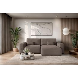 Ecksofa OTTO HOME, B:265cm H:89cm T:159cm, braun, 100% Polyester, Wohnzimmer, Sofas, "MATTS Schlafsofa mit Bettkasten, Maße B/T/H: 265/159/89 cm",