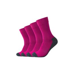 Camano Damen Socken "Sportsocken 4er Pack", Gr. 39, lila, 53% Baumwolle, 25% Polyester, 20% Polyamid, 2% Elasthan, Colorblocking, Socken