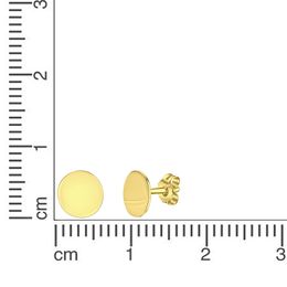 Vivance Damen Paar Ohrstecker "925-Sterling Silber vergoldet", one-size, Silber 925 (Sterlingsilber), gelb, Silber 925 (Sterlingsilber), Ohrringe