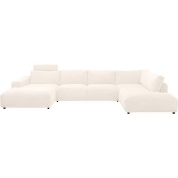 Wohnlandschaft Musterring, B:434cm H:81cm T:204cm, weiß, Sofas, "Lucia U-Form", Verschiedene Farben, Cord-Bezug, Gesamtbreite 434 cm