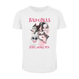 ABSOLUTE CULT Mädchen T-Shirt "ABSOLUTE CULT Damen Girls Disney Classics - Bad Girls T-Shirt"weiß, Gr. 146, bedruckt, 100% Baumwolle, Shirts