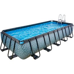 Framepool EXIT, B:250cm H:100cm L:540cm, grau, Schwimmbecken, BxLxH: 250x540x100 cm, inkl. Sicherheitsleiter, Sandfilteranlage