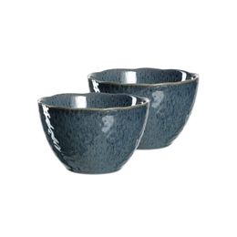 Leonardo Schale "Keramikschalen Matera ø 15.3 cm 2er Set", blau, Schüsseln