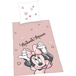 Kinderbettwäsche Disney, bunt, Renforcé, Obermaterial: 100% Baumwolle, Bettwäsche, "Disney ́s Minnie Mouse", mit tollem Minnie Mouse Motiv