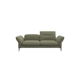 2,5-Sitzer FLEXLUX, B:215cm H:88cm T:105cm, gr&uuml;n, 100% Polyester, Sofas, "Salino, Funktionssofa, Relaxsofa", Sofa mit Arm- und