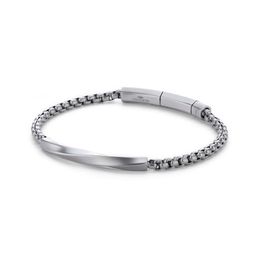 Fynch-Hatton Herren Armband "Schmuck Geschenk Edelstahl Armkette The Twist", 18,5cm, Edelstahl, silber, Edelstahl, Armbänder