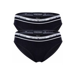 Emporio Armani Damen Slip "Slip 2er Pack", Gr. S, schwarz, Obermaterial: 95% Baumwolle CO. 5% Elasthan EL., Unterhosen