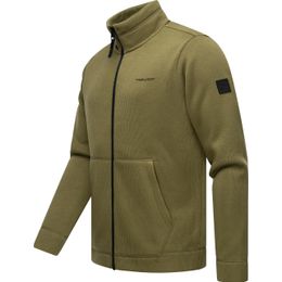 Ragwear Herren Sweatjacke "Fabbian Collar", gr&uuml;n, Basic, Gr. M, Rippware, Material: 100% Polyester; Futter: 100% Polyester, Sweatjacken, Herren Basic