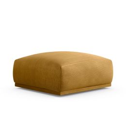 Hocker Trendmanufaktur, B:85cm H:42cm T:85cm, gelb, 88% Polyester, 12% Polyacryl, Wohnzimmer, Hocker, "Braga, mit hochwertigem Kaltschaum,