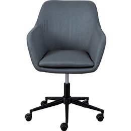 Drehstuhl Inter Link, B:61,5cm H:83,5cm T:63cm, grau, Polyester, Esszimmer, Stühle, "Workrelaxed", höhenverstellbar