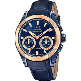 Jaguar Herren Chronograph "Connected Special Edition", blau, Armbanduhren, Armbanduhr, Quarzuhr, Herrenuhr, Saphirglas, Stoppfunktion