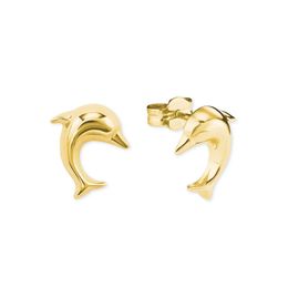 Amor Damen Paar Ohrstecker "9979356", Gelbgold 585, gold, Gelbgold 585, Ohrringe