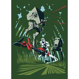 Komar Bild "Star Wars Classic Vector Endor", B/H/T: 50cm x 70cm, Star Wars, 1 Stk., bunt, Wohnzimmer, Bilder, Wandbild zur Dekoration im Kinderzimmer