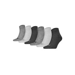 Puma Herren Sneakersocken "Socken Quarter Plain ECOM 6P 6er Pack", Gr. 43, grau, Obermaterial: 68% Baumwolle CO. 18% Polyamid PA. 12% Polyester PES.