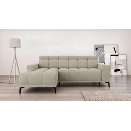 Ecksofa Home Affaire, B:249cm H:111cm T:174cm, beige, 100% Polyester, Wohnzimmer, Sofas, "CAZIE, Designsofa, L-Form, trendige Bubble-Optik",
