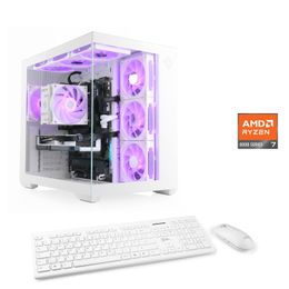 CSL PC "Vitrum Advanced V24507", Microsoft Windows 11 Home (64 Bit), 16 GB RAM 500 GB SSD, wei&szlig;, Desktop-PCs