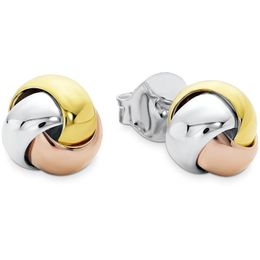 Amor Damen Paar Ohrstecker "Knoten", Silber 925 (Sterlingsilber), rosa, Silber 925 (Sterlingsilber), Ohrringe