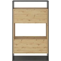H&auml;ngeschrank FMD, B:68,5cm H:112,7cm T:33cm, braun, Holzwerkstoff, Wohnzimmer, Schr&auml;nke, "Verona", Breite 68,5 cm