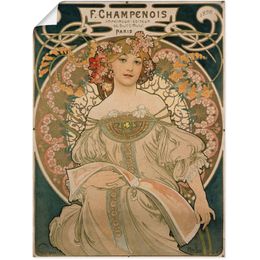 Kunstdruck Artland, B:45cm H:60cm T:0,1cm, grün, Papier, Bilder, "Plakat für F. Champenois. 1897", als Alubild, Leinwandbild, Wandaufkleber oder