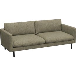 3,5-Sitzer FLEXLUX, B:207cm H:61cm T:90cm, gr&uuml;n, 62% Polyester, 17% Cotton, 14% Viscose, 7% Linen, Sofas, "Bolzano, Megasofa, aktuelles Design", sehr