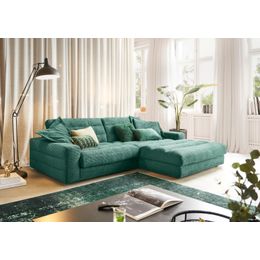 Ecksofa 3C CANDY, B:296cm H:83cm T:205cm, gr&uuml;n, 88% Polyester, 12% Polyacryl, Wohnzimmer, Sofas, "Stripes Mega-Sofa, bequem und komfortabel, L-Form",