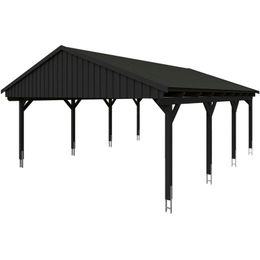 Skan Holz Doppelcarport SKANHOLZ, grau, Carports, "Fichtelberg"