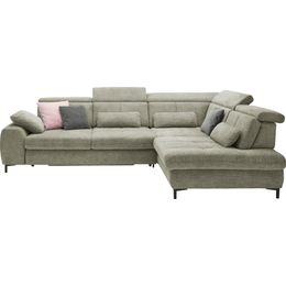 Musterring Ecksofa, B/H/T: 317cm x 86cm x 220cm, Flachgewebe, Armlehne links, Sitztiefenverstellung,Kopfteilverstellung,Ohne Bettfunktion,Ohne Schubkasten,