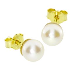 OSTSEE-SCHMUCK Damen Paar Ohrstecker "OSTSEE-SCHMUCK Ohrstecker Klassisch 7 mm", 7mm Durchmesser, Gelbgold 333, gelb, Gelbgold 333, Ohrringe