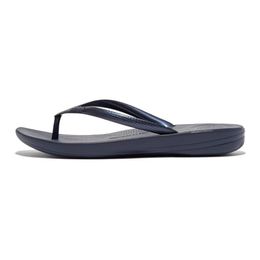 fitflop Damen Zehentrenner "IQUSHION", Gr. 36, blau, Synthetik, Schuhe, Keilabsatz, Sommerschuh, Schlappen in schmaler Form