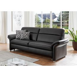 3-Sitzer DIE PLANBAR, B:228cm H:96cm T:92cm, schwarz, Sofas, "PN-EM16031, ohne Kopfst&uuml;tzen", wahlweise mit Relaxauszug