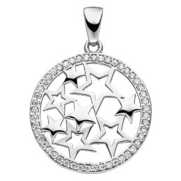 Jobo Damen Sternanh&auml;nger "Anh&auml;nger Sterne", Silber 925 (Sterlingsilber), silber, Silber 925 (Sterlingsilber), Schmuckanh&auml;nger, 925 Silber mit 48