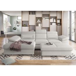 Sit & More Ecksofa SIT & MORE, B:295cm H:87cm T:180cm, grau, 100% Polyester, Wohnzimmer, Sofas, "Cabrio L-Form, B: 295 cm, mit Sitztiefen-, Arm- &