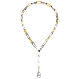Jobo Damen Kette mit Anhänger, Edelstahl, L: 47, gold, Edelstahl, Halsketten, Y-Collier Edelstahl goldfarben beschichtet 48 cm